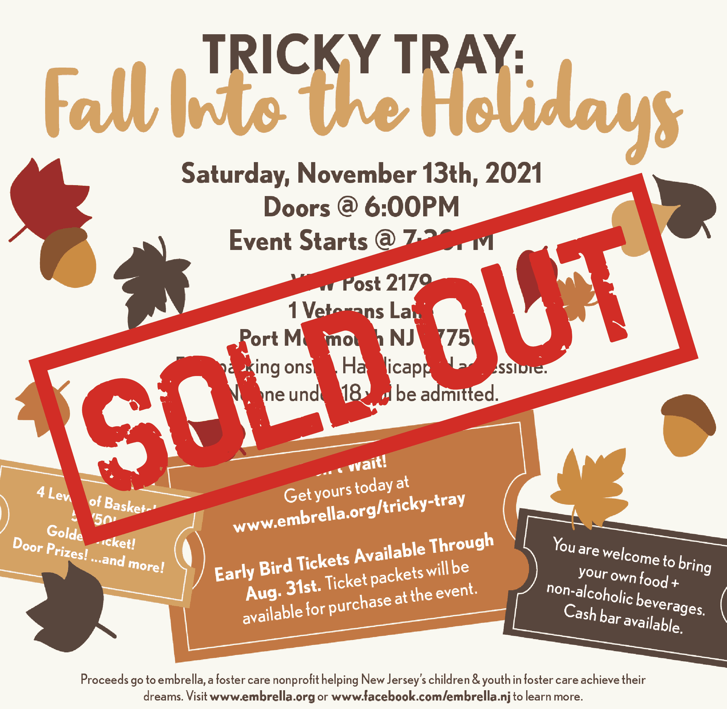 Sold Out - Tricky Tray Web - embrella