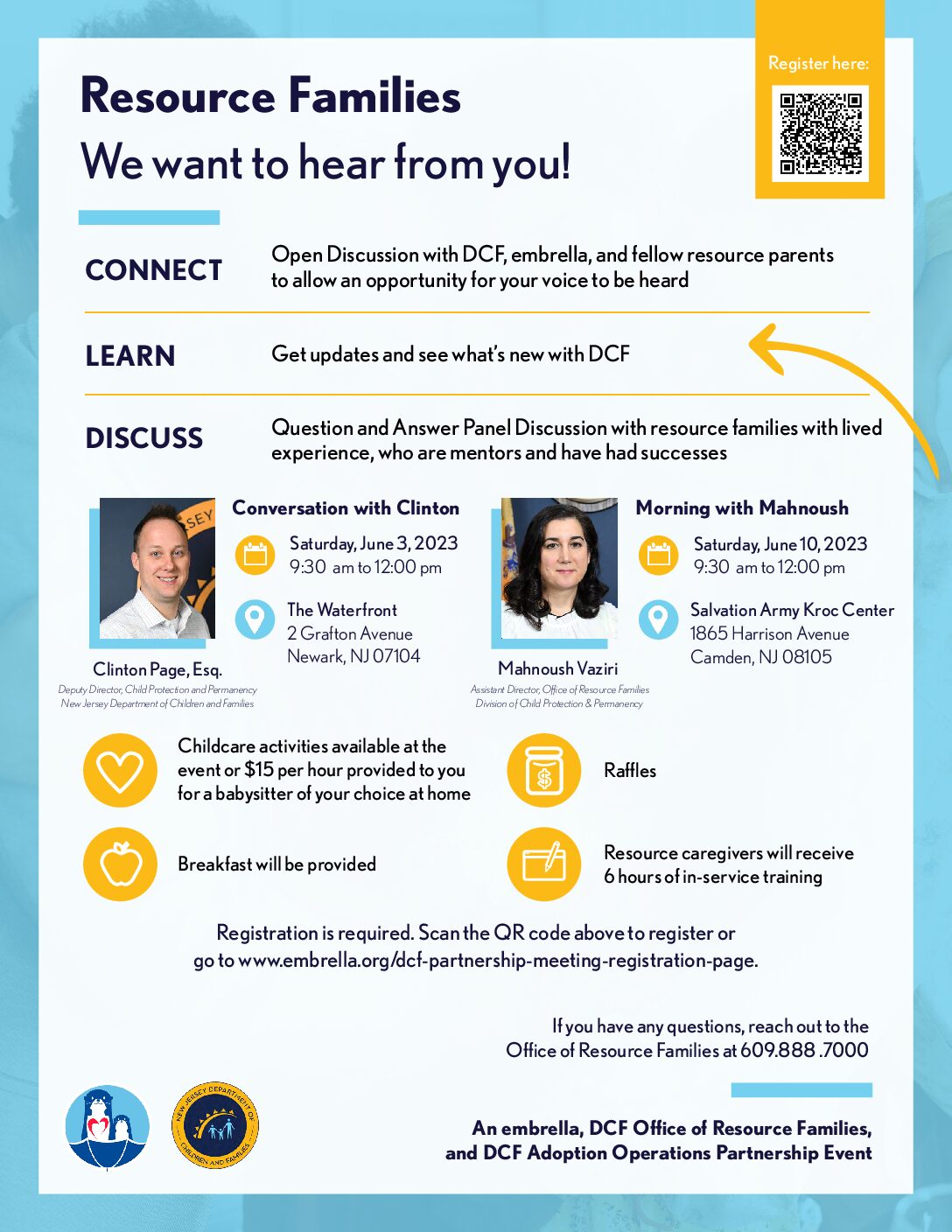 DCF Partnership Meeting Registration Page - embrella