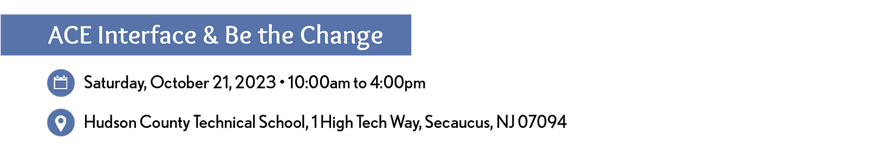 ACE Interface and Be the Change Header - embrella